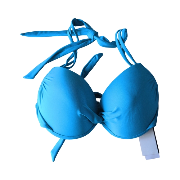 Salt + Cove | Swim | Salt Cove Blue Halter Bikini Top With Molded Cups ...